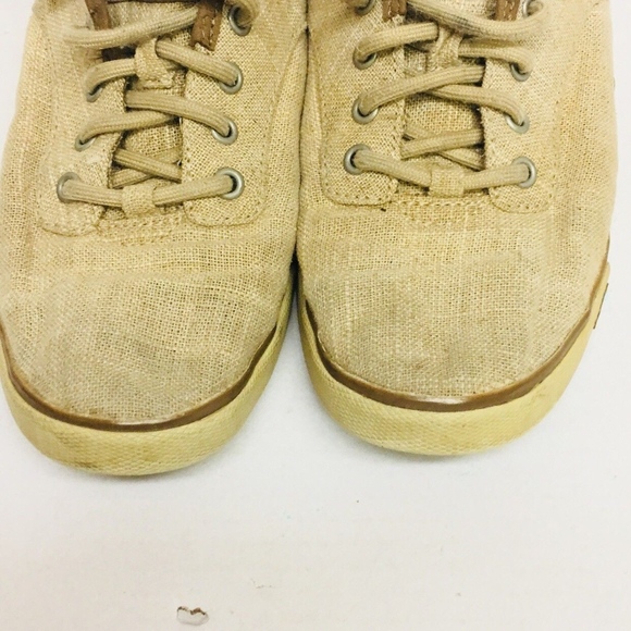 UGG | Shoes | Ugg Hally Brown Canvas Comfort Shoes W 65 | Poshmark